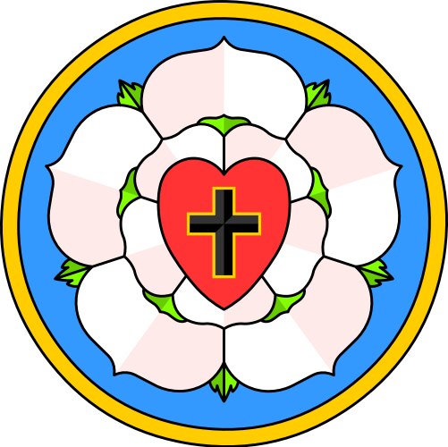 Lutheran rose emblem Royalty Free Vector Image