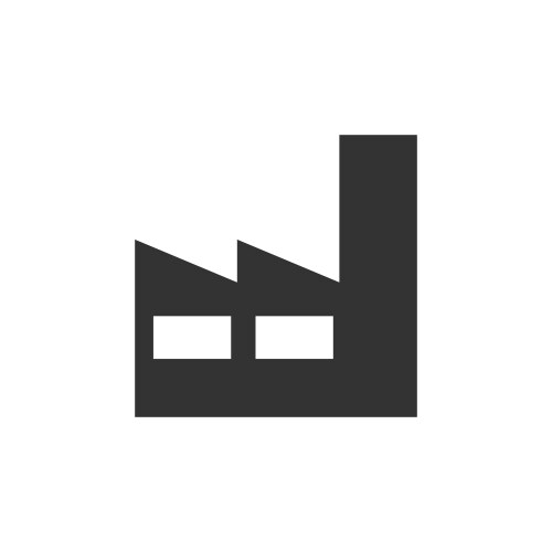 Red manufacturing factory icon Royalty Free Vector Image