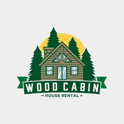 Cabin logo design Royalty Free Vector Image - VectorStock