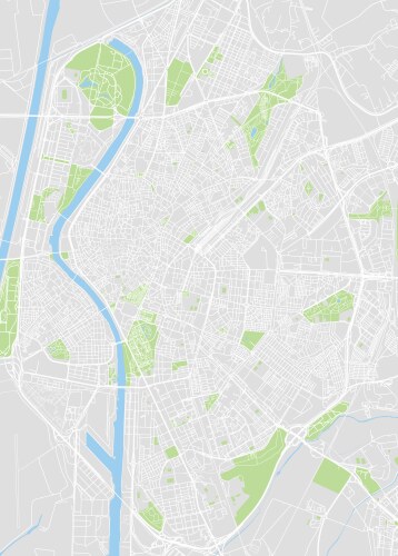 Detailed City Map Plan Royalty Free Vector Image