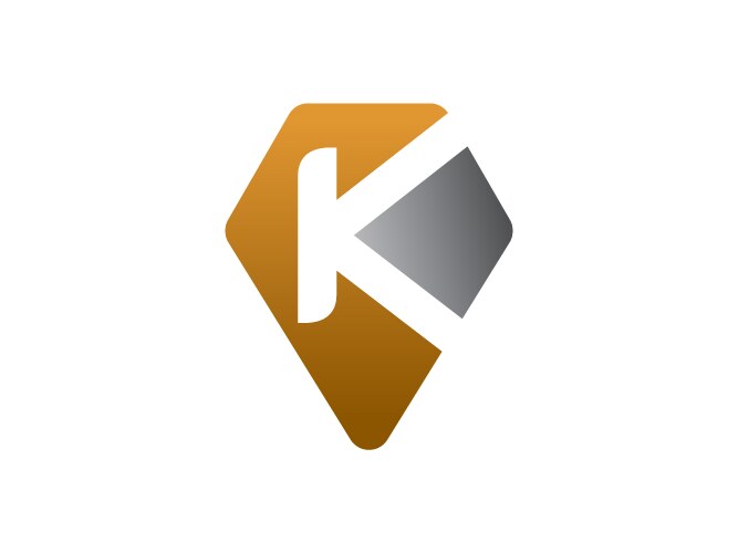 Letter m point logo or symbol template design Vector Image