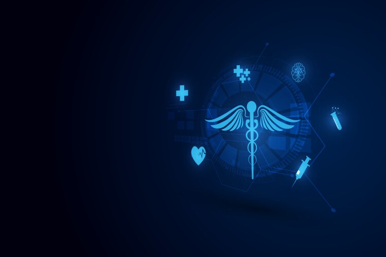 Medical technology background Royalty Free Vector Image