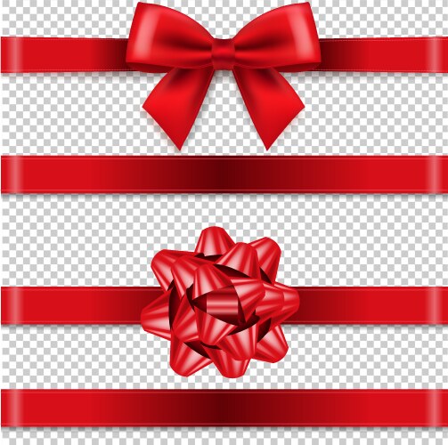 Color bows isolated transparent background Vector Image