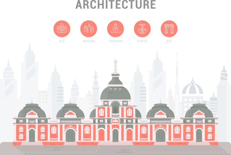 Russian architecture landmarks saint petersburg Vector Image