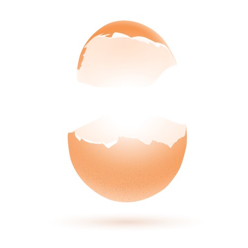 3d golden egg with broken eggshell Royalty Free Vector Image