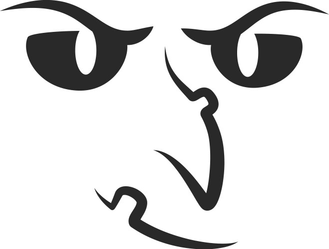 Evil wolf face stencil haloween horror template Vector Image