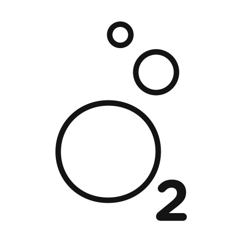 Oxygen o2 icon isolated on white background Vector Image