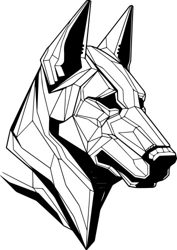 Cyber Wolf Vector Images (over 120)