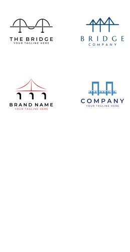 Minimalist and elegant creative bridge building Vector Image