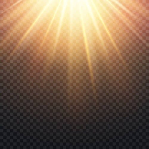 Sun Rays on Transparent Background – Royalty-Free Vector | VectorStock