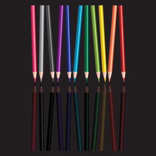 Set of colored pencils Royalty Free Vector Image