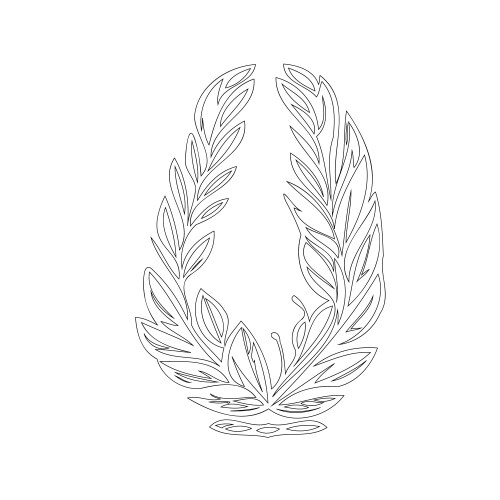 Laurel wreath outline sketch Royalty Free Vector Image