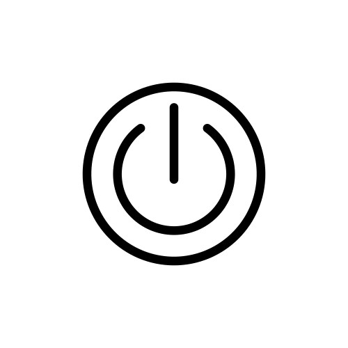 Power icon set turn off switch symbol computer Vector Image