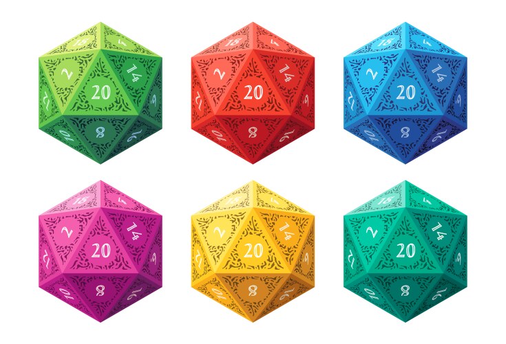 D20 Dice Vector Images (over 7,600)