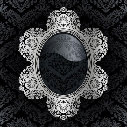 Royal background with silver frame Royalty Free Vector Image