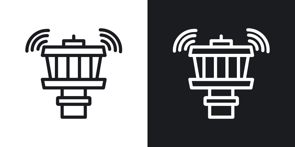 Control tower icon set Royalty Free Vector Image