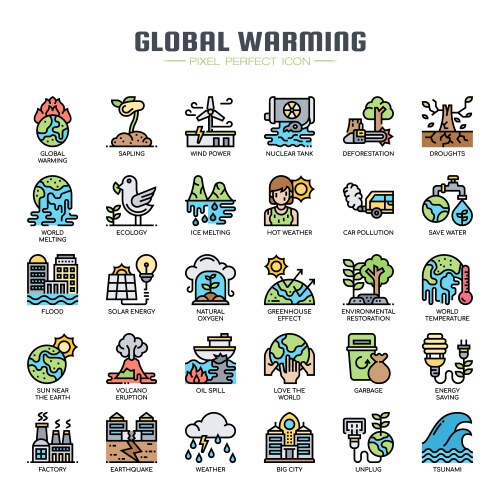 Greenhouse effect and global warming infographics Vector Image