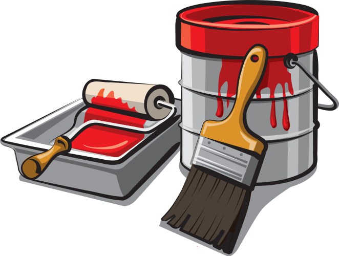 Paint can flow Royalty Free Vector Image - VectorStock