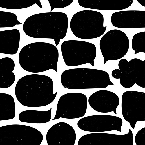Speech bubble seamless pattern Royalty Free Vector Image