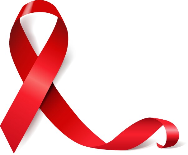 Aids awareness ribbon Royalty Free Vector Image