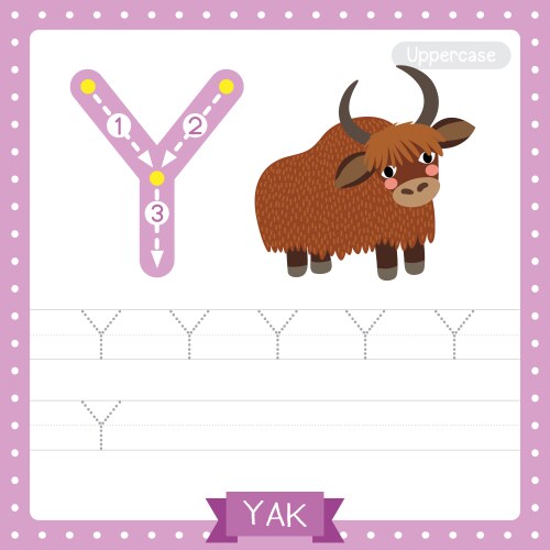 Alphabet tracing worksheet for preschool Vector Image