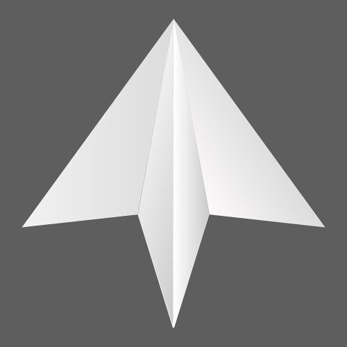 Paper plane icon papercraft origami airplane Vector Image