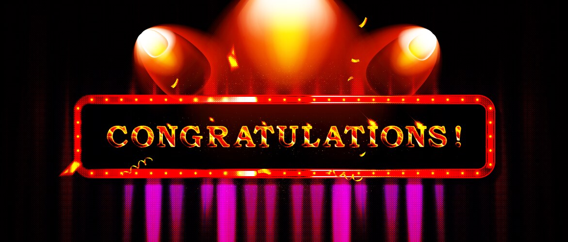 Congratulations hand lettering Royalty Free Vector Image