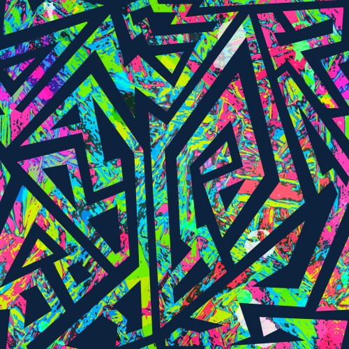Graffiti geometric seamless pattern Royalty Free Vector