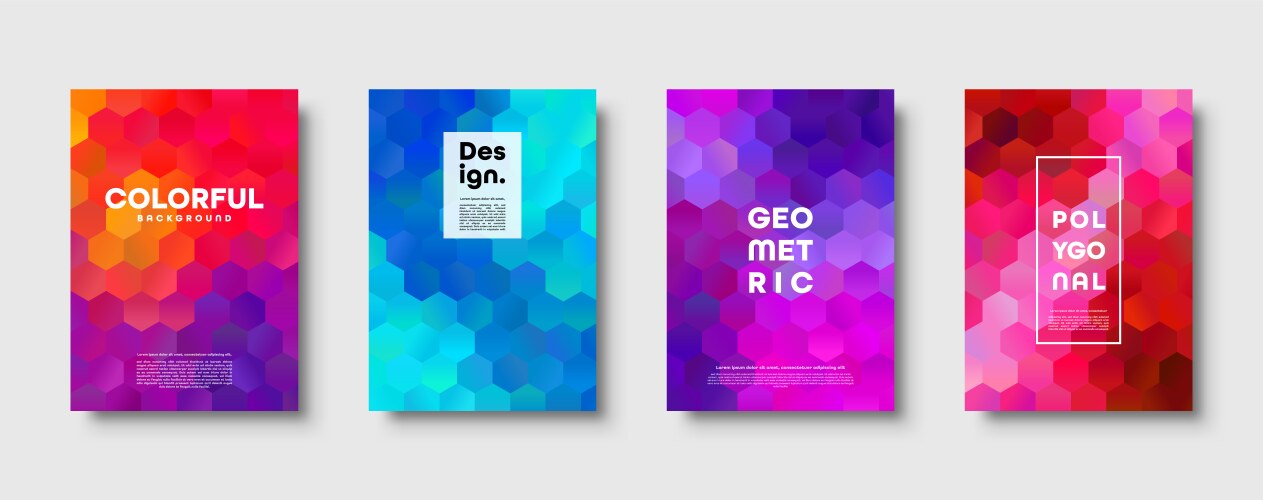 Hexagonal polygonal abstract background colorful Vector Image