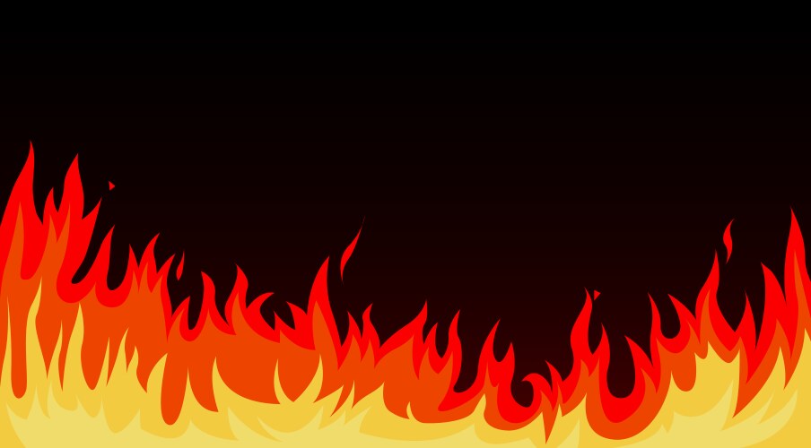 Cartoon Fire Flames Set Royalty Free Vector Image