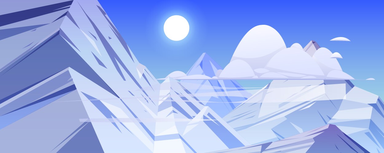 Paper mountains Royalty Free Vector Image - VectorStock