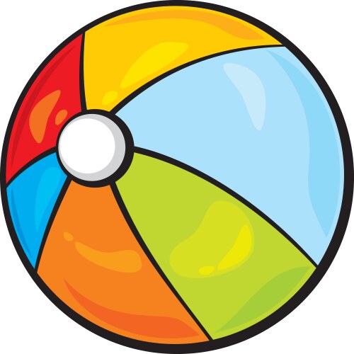 Beach ball symbol icon design Royalty Free Vector Image