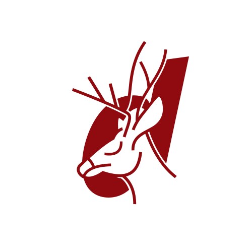 Deer letter d logo Royalty Free Vector Image - VectorStock