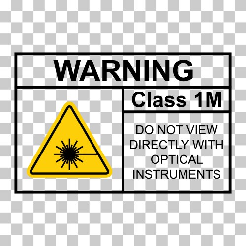 Laser radiation danger label icon safety Vector Image