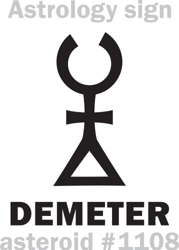 Astrology asteroid prometheus Royalty Free Vector Image