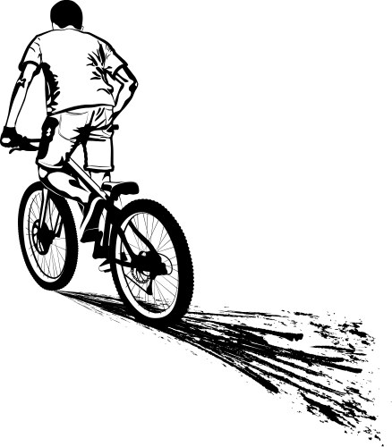 Race bicyclist detailed color Royalty Free Vector Image