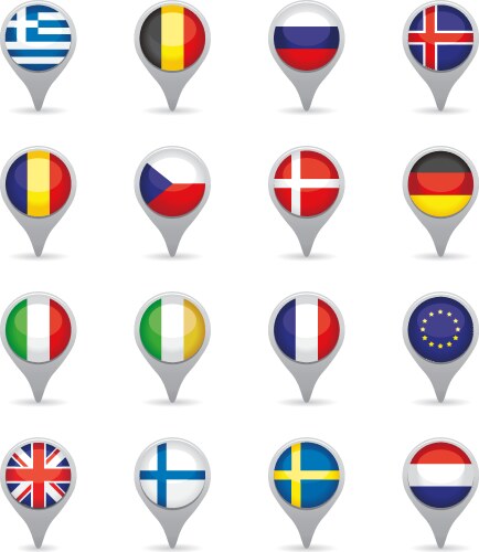 Uk flag pointer Royalty Free Vector Image - VectorStock