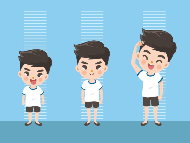 Opposite words with tall and short Royalty Free Vector Image