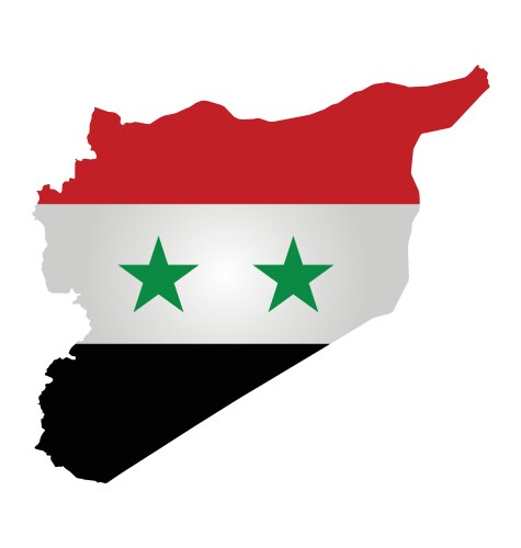 Syrian pin wavy flag Royalty Free Vector Image