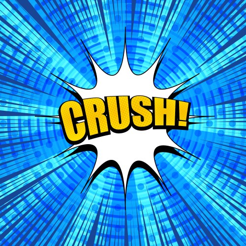Crush comic wording effect Royalty Free Vector Image