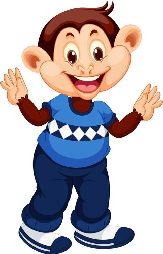 Cute female monkey character Royalty Free Vector Image