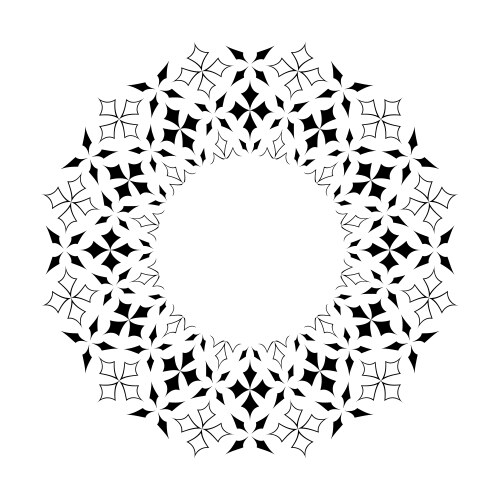 Radial pattern for round frame Royalty Free Vector Image