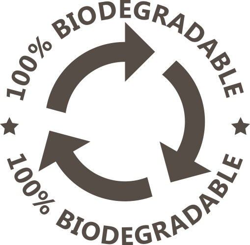 Biodegradable plastic free icon - compostable Vector Image