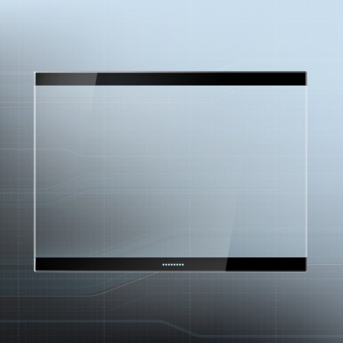 Futuristic device with transparent screen Vector Image