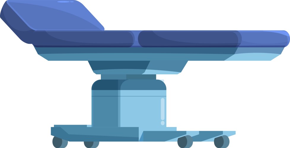 Medical examination table standing sideways Vector Image