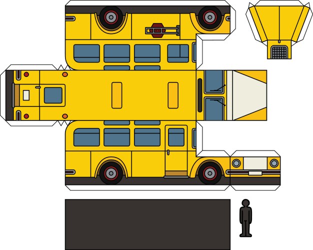 Paper model bus Vector Images & Graphics for Commercial Use | VectorStock