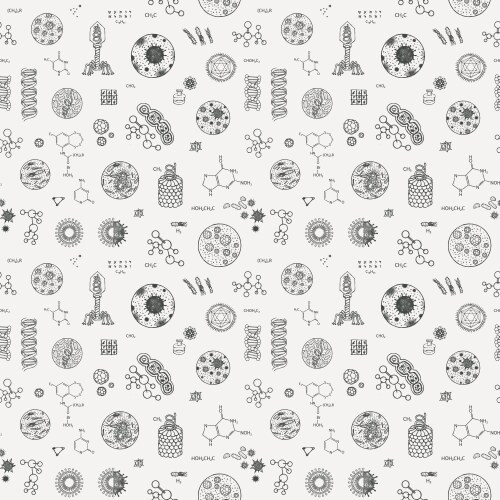 Chemistry seamless pattern Royalty Free Vector Image