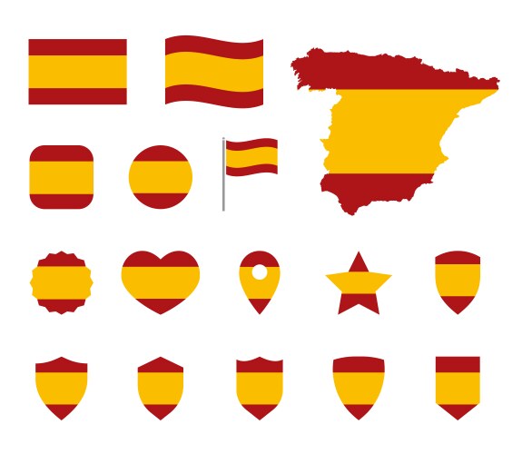 Spain travel famous landmark symbols and spanish Vector Image