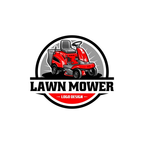 Lawn mower logo Royalty Free Vector Image - VectorStock