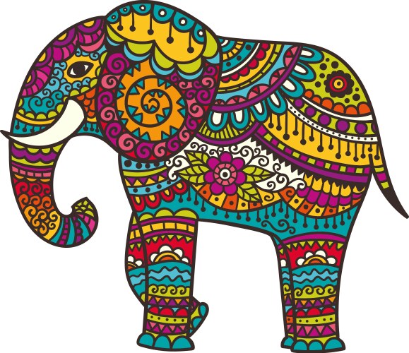 Elephant Motif Vector Images (over 420)
